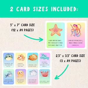 24 Ocean Theme Printable Affirmation Cards for Kids | Digital Download ...