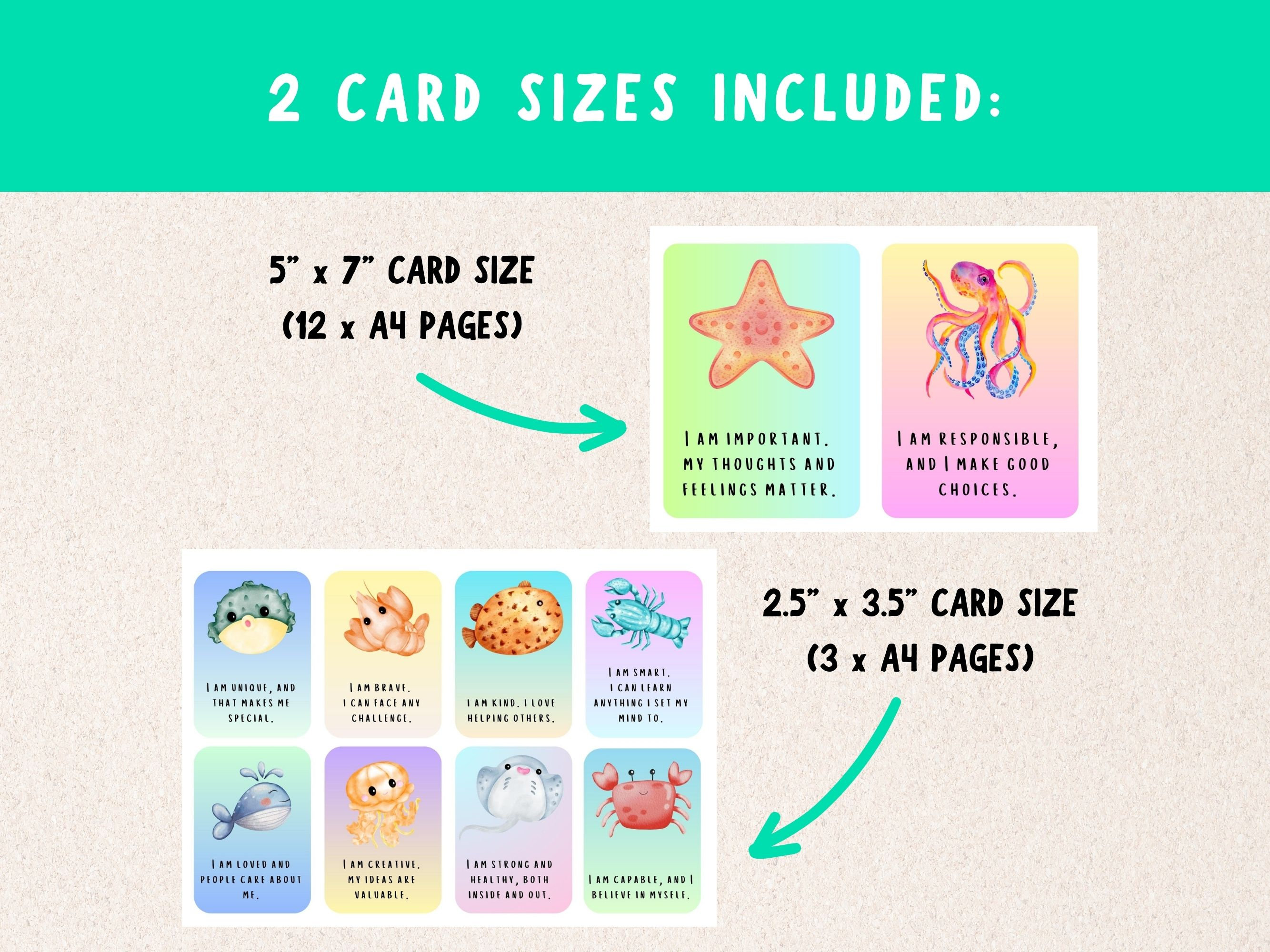 24 Ocean Theme Printable Affirmation Cards for Kids | Digital Download ...