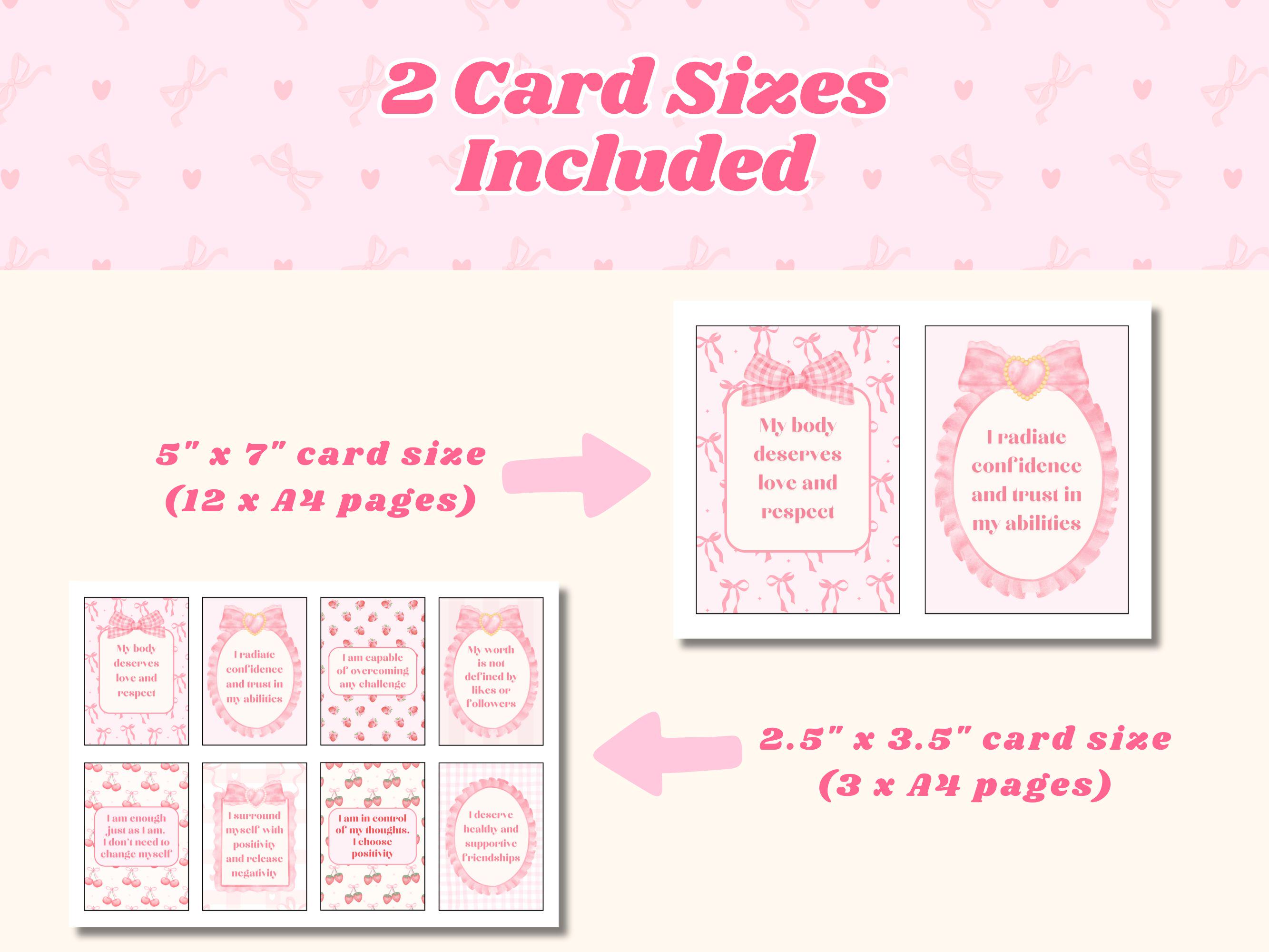 24 Printable Affirmation Cards for Tween/teen Girls | Coquette ...