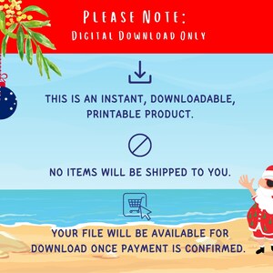 8 Australian Christmas Printable Colouring Cards | Aussie Christmas ...