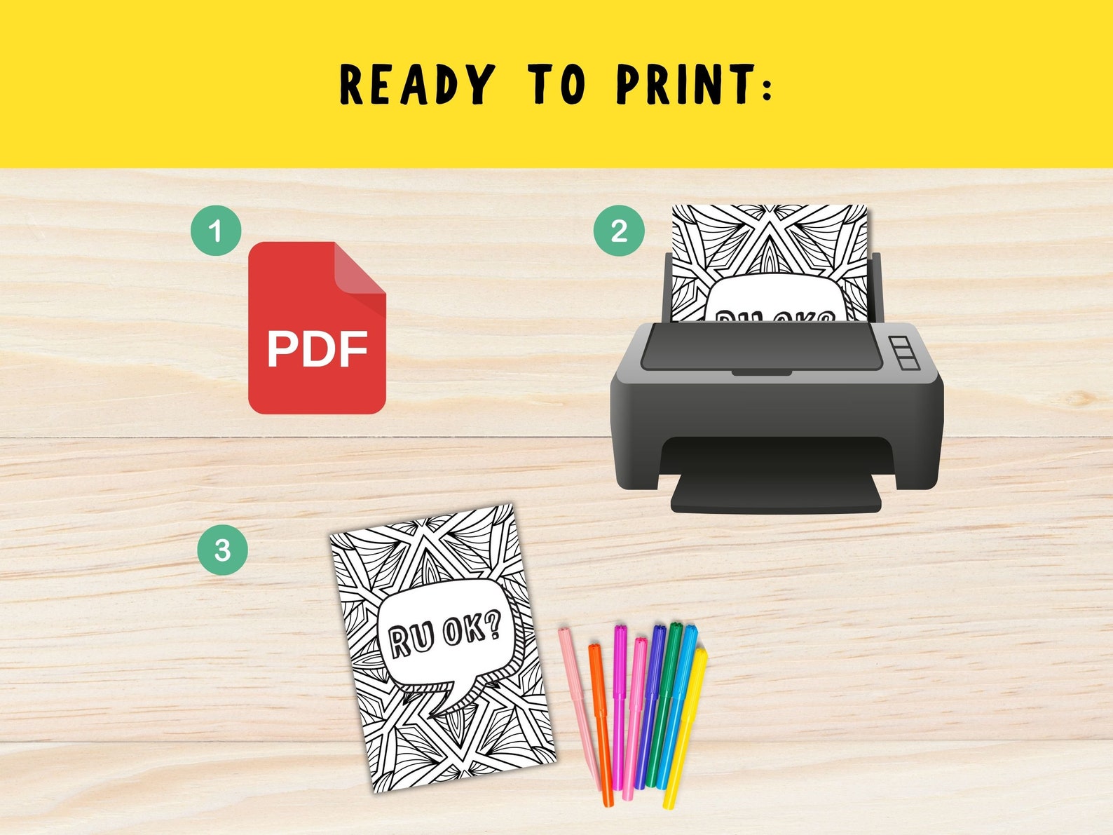 R U OK Day Printable Colouring Sheets | RU OK Day Teacher's School ...