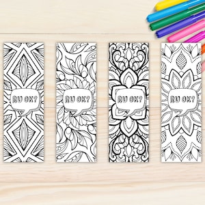 R U OK Day Colouring Bookmarks, RU OK Day Teacher's Resource, Mindful ...