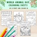 World Animal Day Coloring Sheets, World Animal Day Colouring Sheets ...