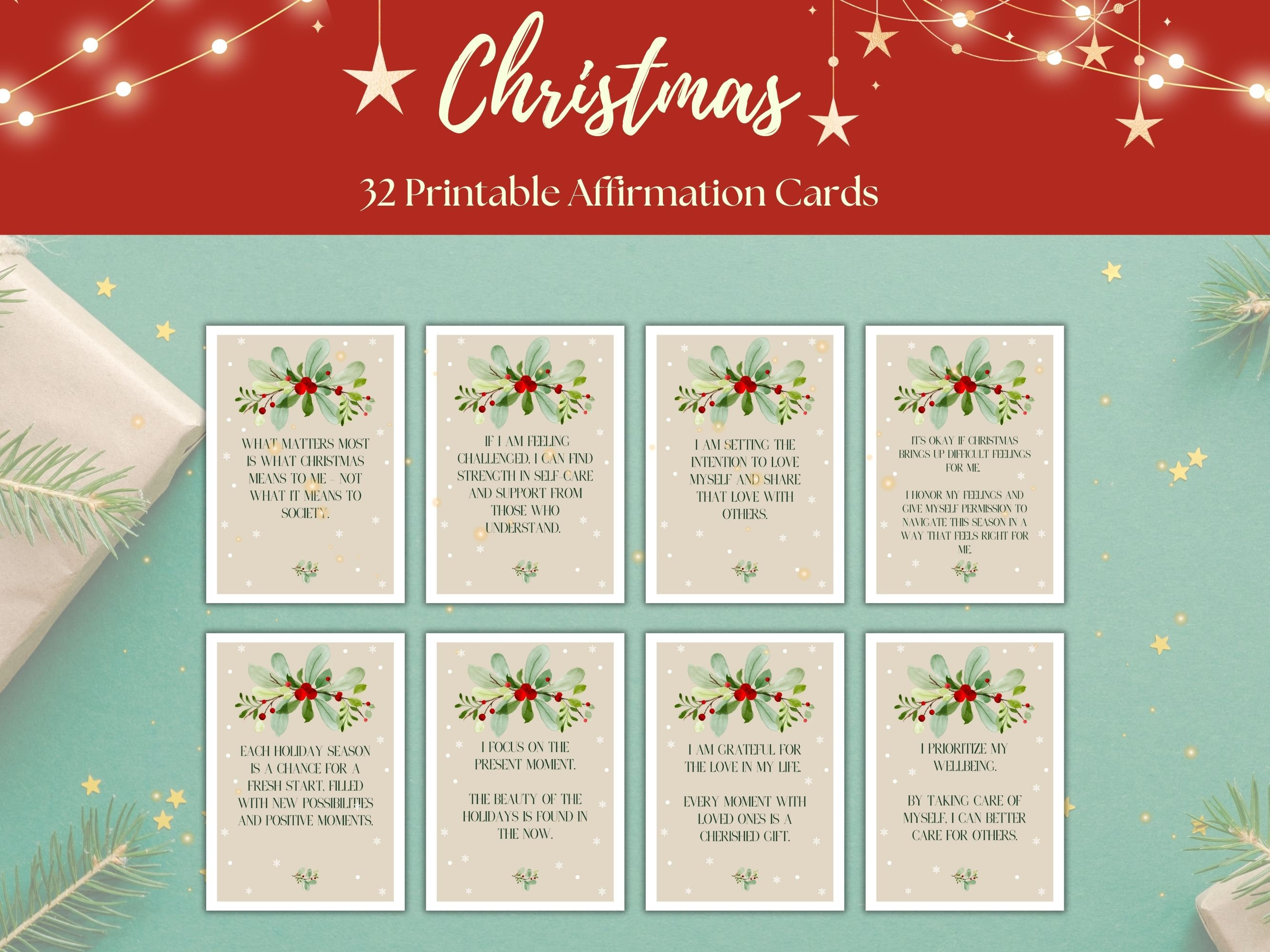 31 Printable Christmas Affirmation Cards | Holiday Affirmations ...