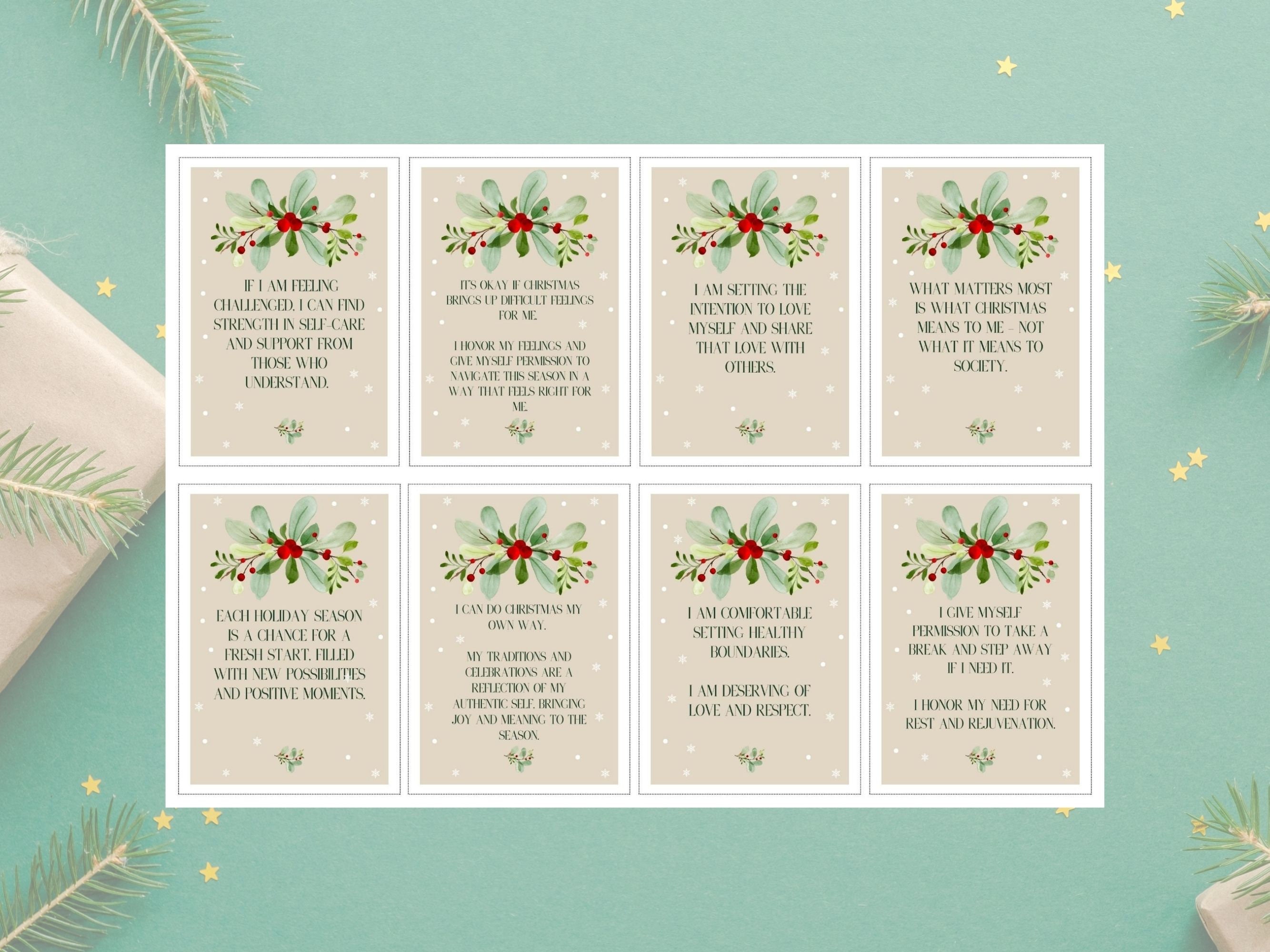 31 Printable Christmas Affirmation Cards | Holiday Affirmations ...