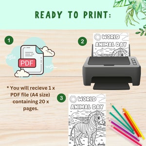 World Animal Day Coloring Sheets, World Animal Day Colouring Sheets ...