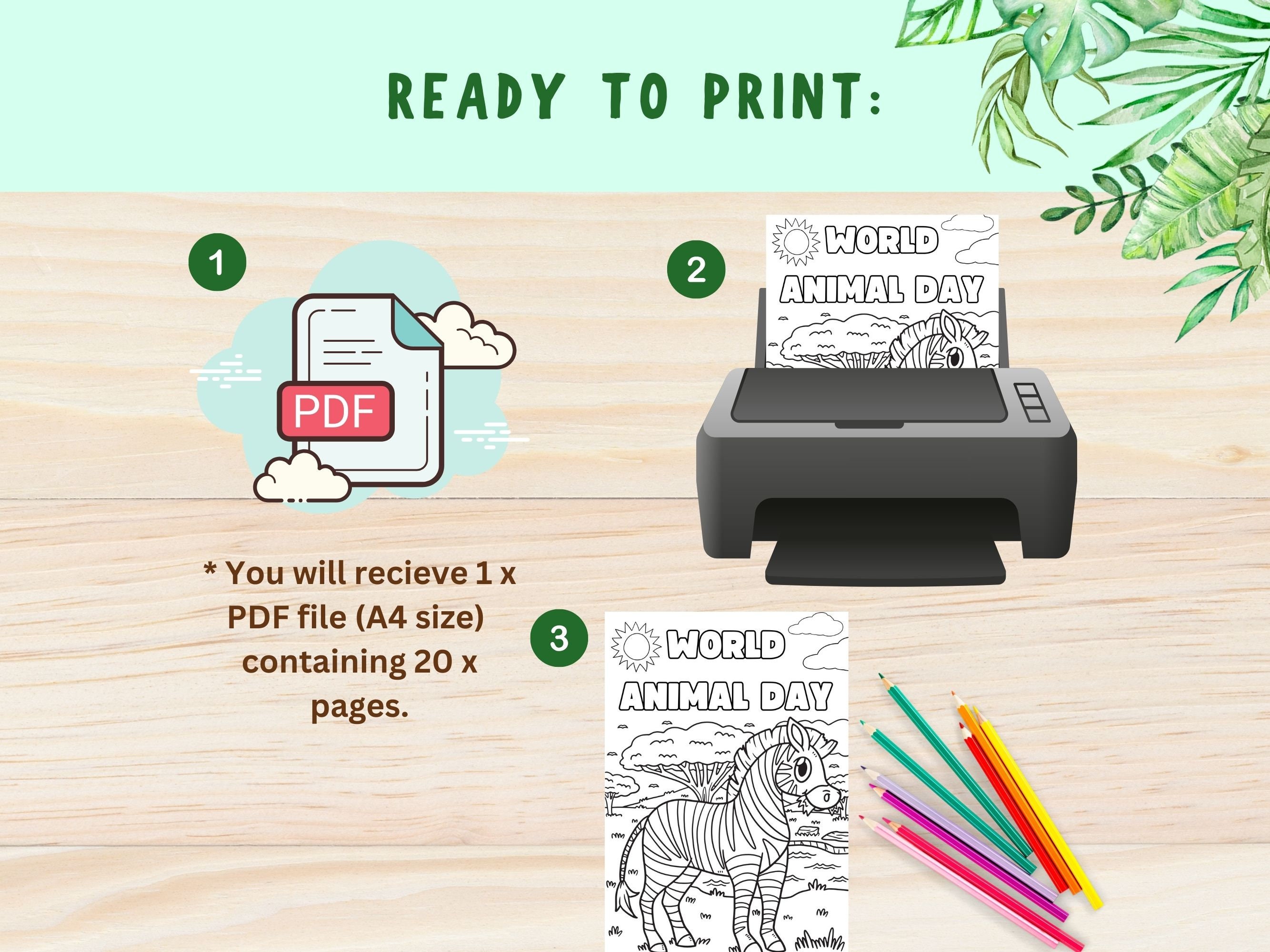 World Animal Day Coloring Sheets, World Animal Day Colouring Sheets ...