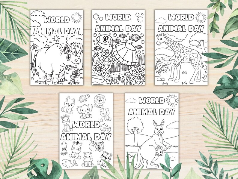 World Animal Day Coloring Sheets, World Animal Day Colouring Sheets ...