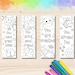 Set of 8 Coloring Positive Affirmation Bookmarks for Kids Printable ...