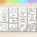 Set of 8 Coloring Positive Affirmation Bookmarks for Kids | Printable ...