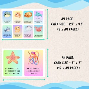 24 Ocean Theme Printable Affirmation Cards for Kids | Digital Download ...
