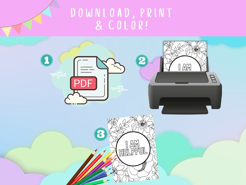 20 Positive Affirmation Coloring Pages for Kids | Kids Positivity ...