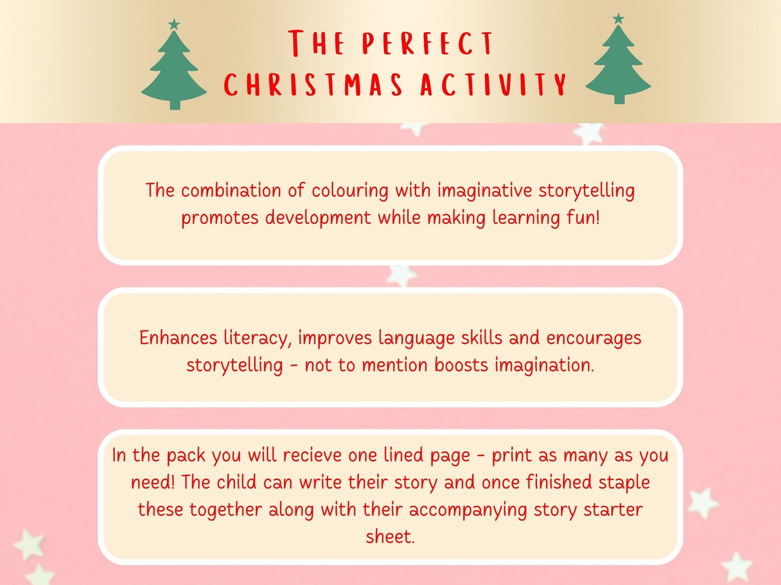 Printable Christmas Colouring Story Starters for Kids Christmas Writing ...