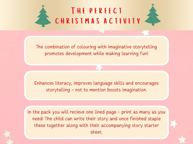 Printable Christmas Colouring Story Starters for Kids Christmas Writing ...