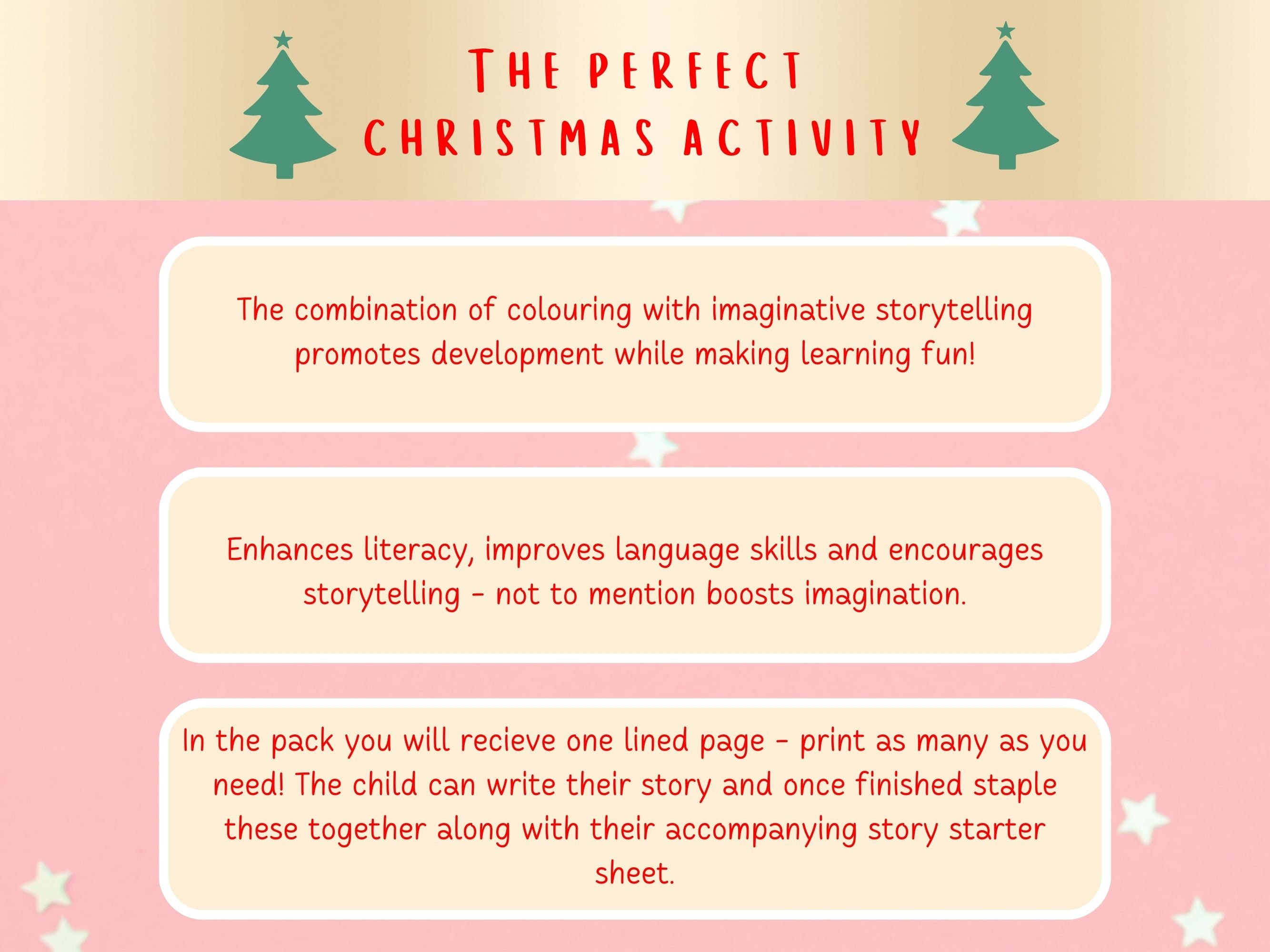 Printable Christmas Colouring Story Starters for Kids Christmas Writing ...