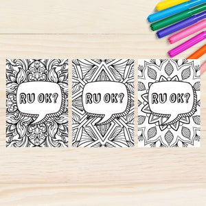 R U OK Day Printable Colouring Sheets | RU OK Day Teacher's School ...