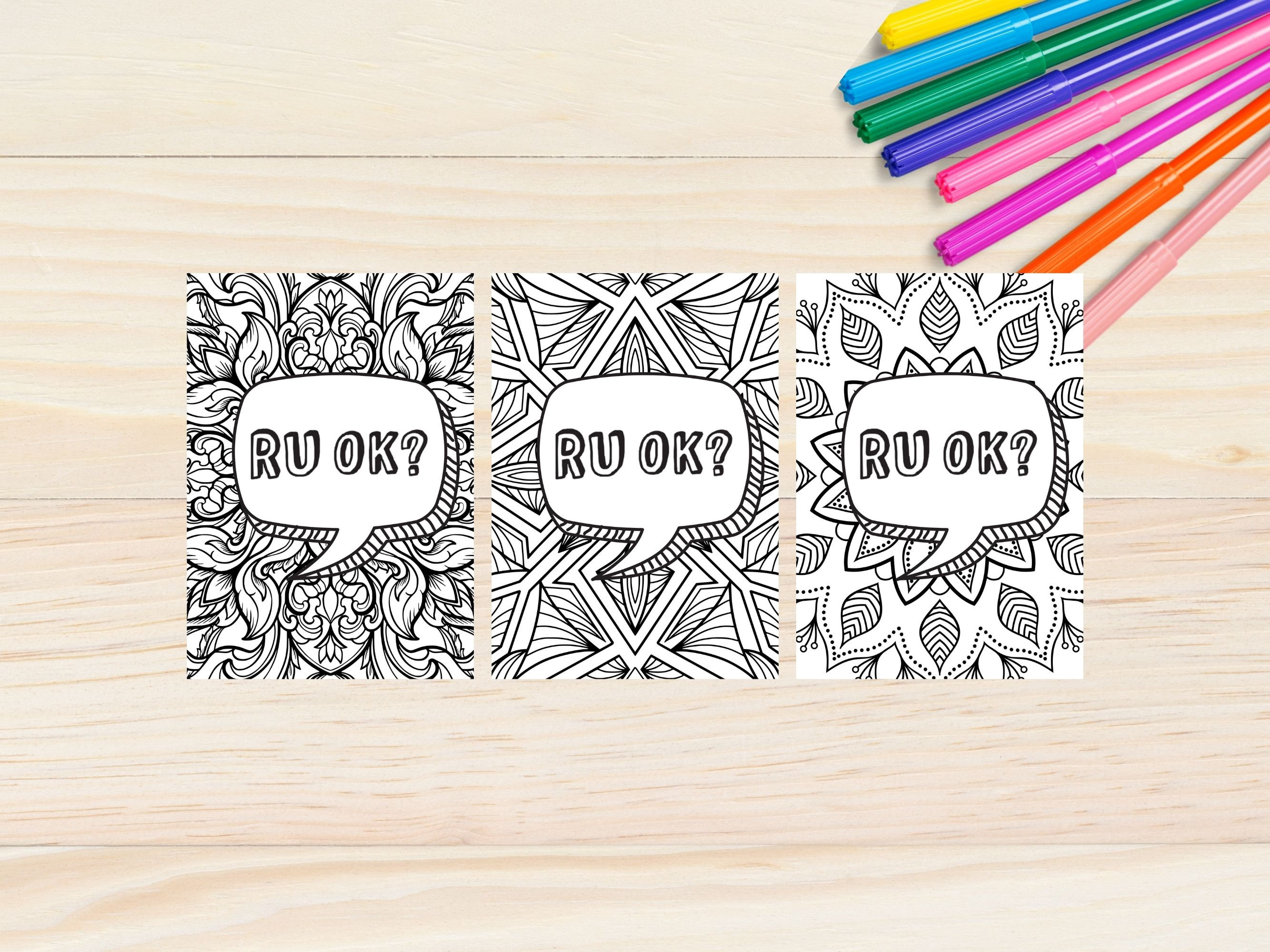 R U OK Day Printable Colouring Sheets | RU OK Day Teacher's School ...