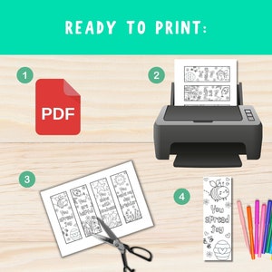 Set of 8 Coloring Positive Affirmation Bookmarks for Kids | Printable ...