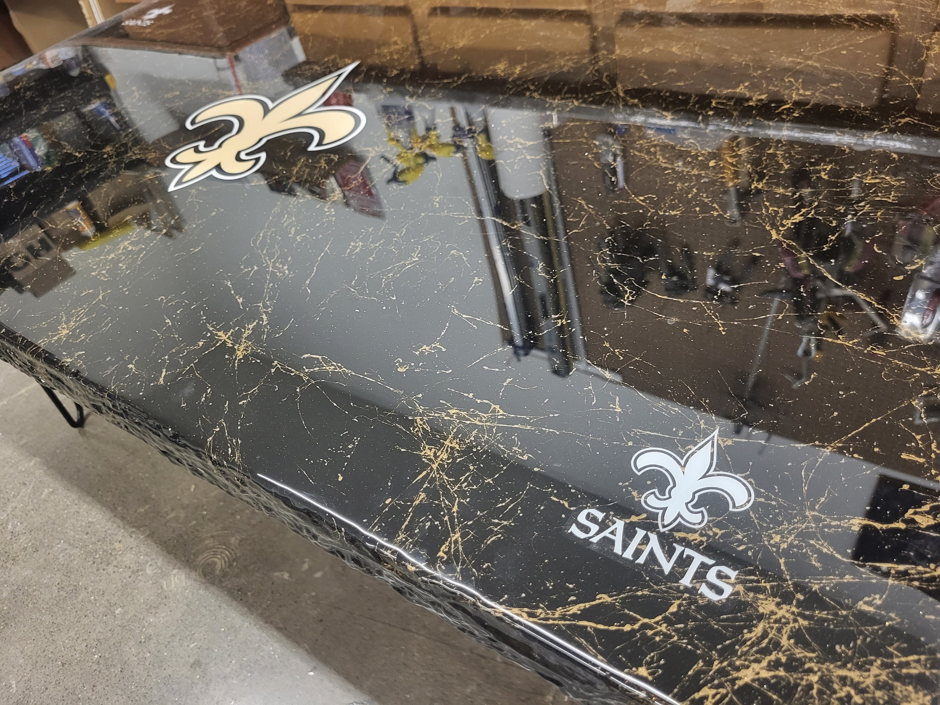 New Orleans Saints Black/gold Marble Coffee Table. - Etsy