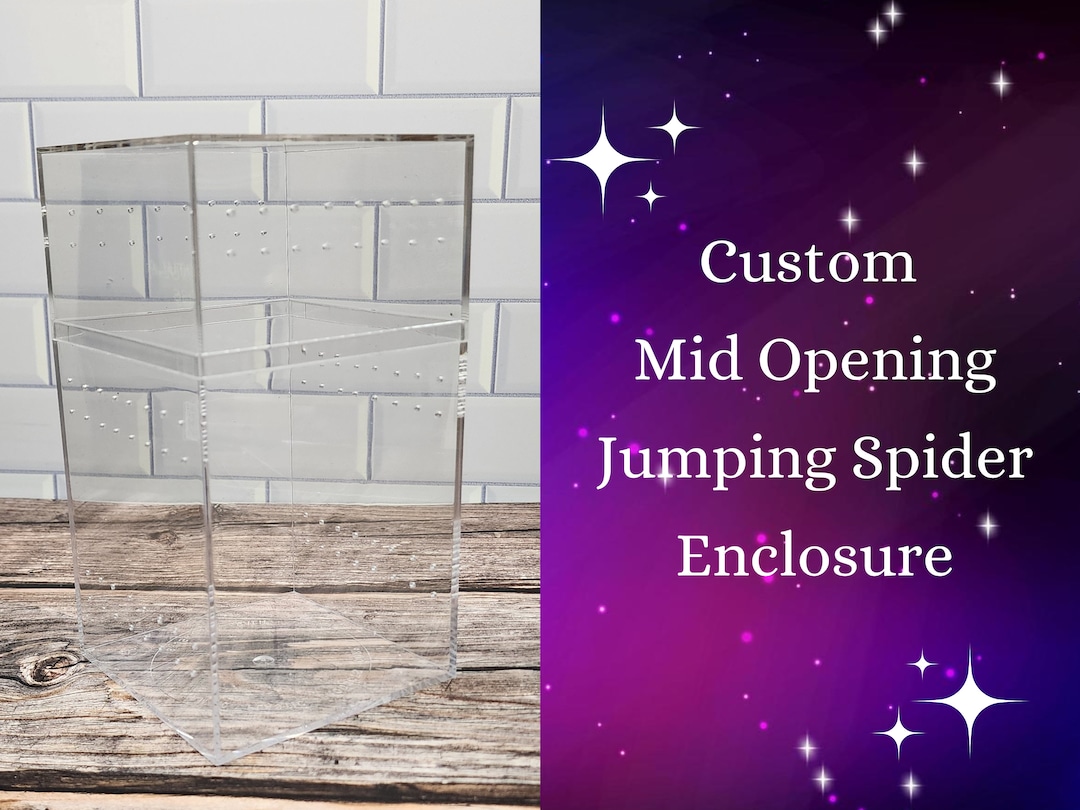 Custom Jumping Spider Mid Opening Enclosure, Made to Order, Jumping ...