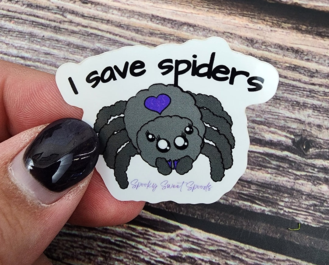 Jumping Spider Sticker, Spooder Sticker, Save Spiders Label - Etsy