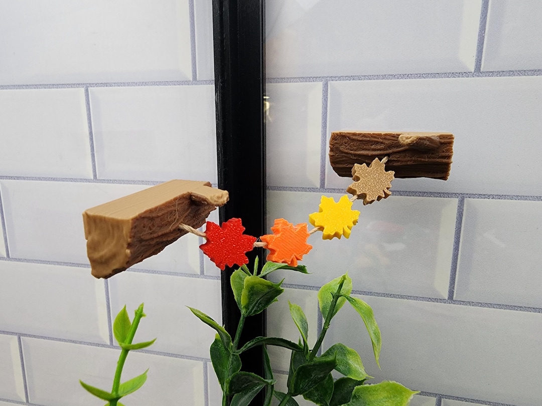Autumn Leaf Jumping Spider Log Bridge, Cottagecore Decor, Spider Rope ...