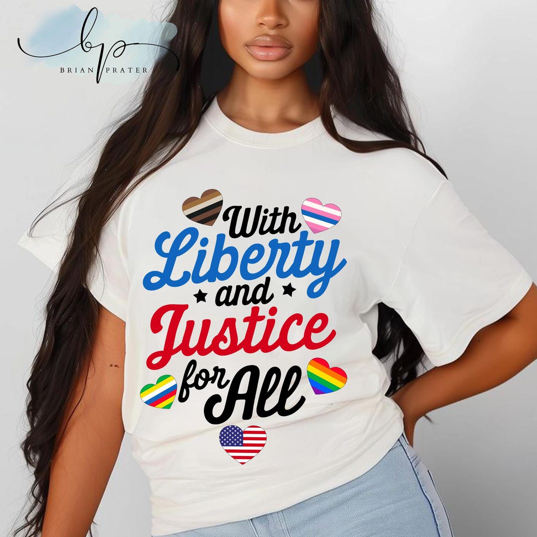 Liberty and Justice for All LGBT Anti Trump T-shirt,lgbtq Pride Shirt ...