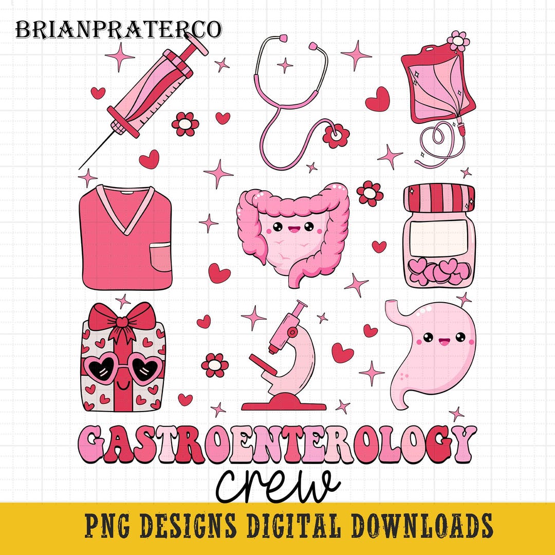 Gastroenterology Crew Valentine Png, GI Nurse Valentine Png, Medical ...