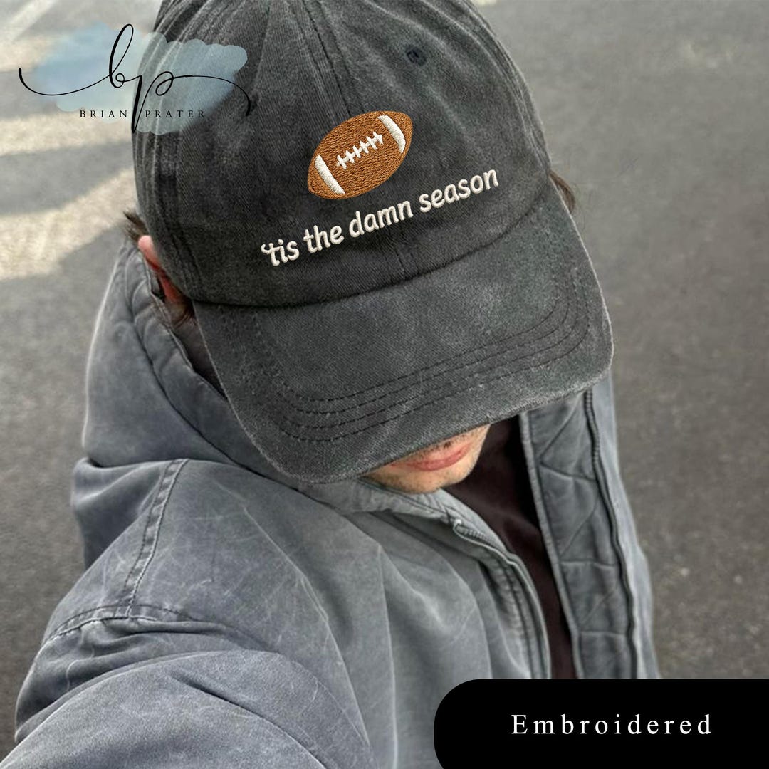 Embroidered Tis the Damn Season Hat, Retro Football Season Hat, Sport ...