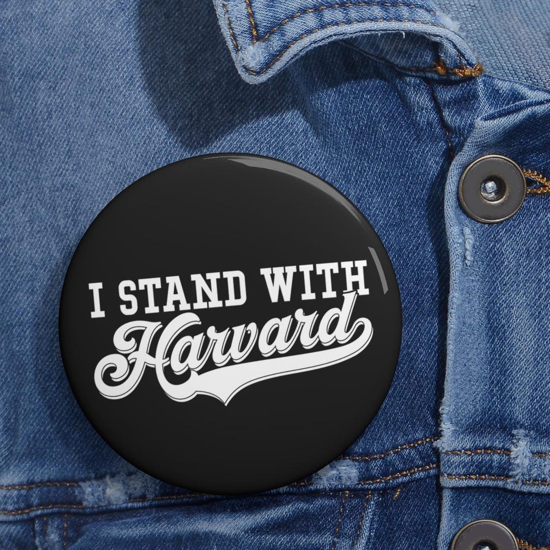 I Stand With Harvard Pin, Hands off Harvard Pin Button, Harvard Pin ...