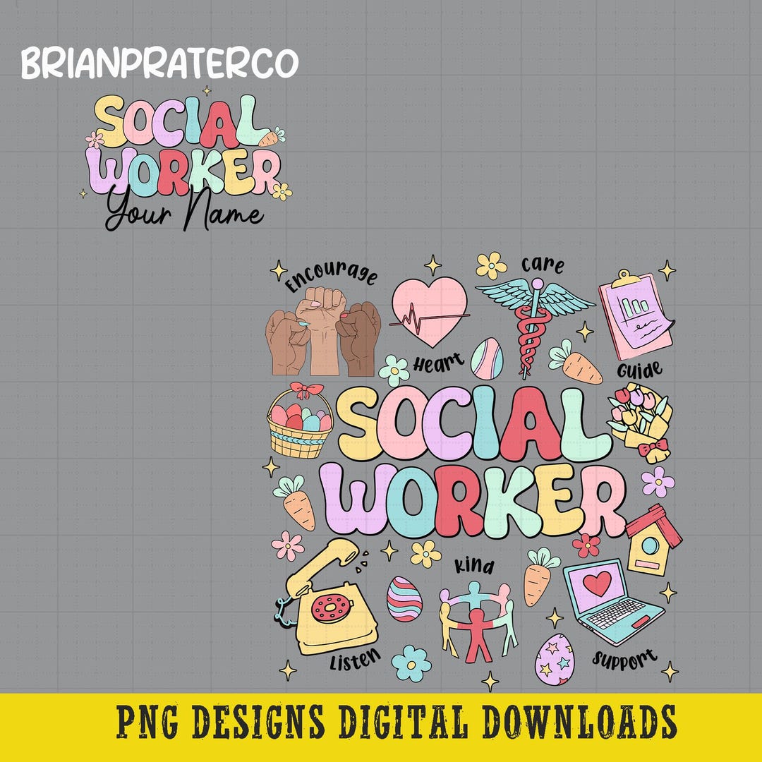 Personalization Social Worker Graduation Easter Png, Gift for Social ...