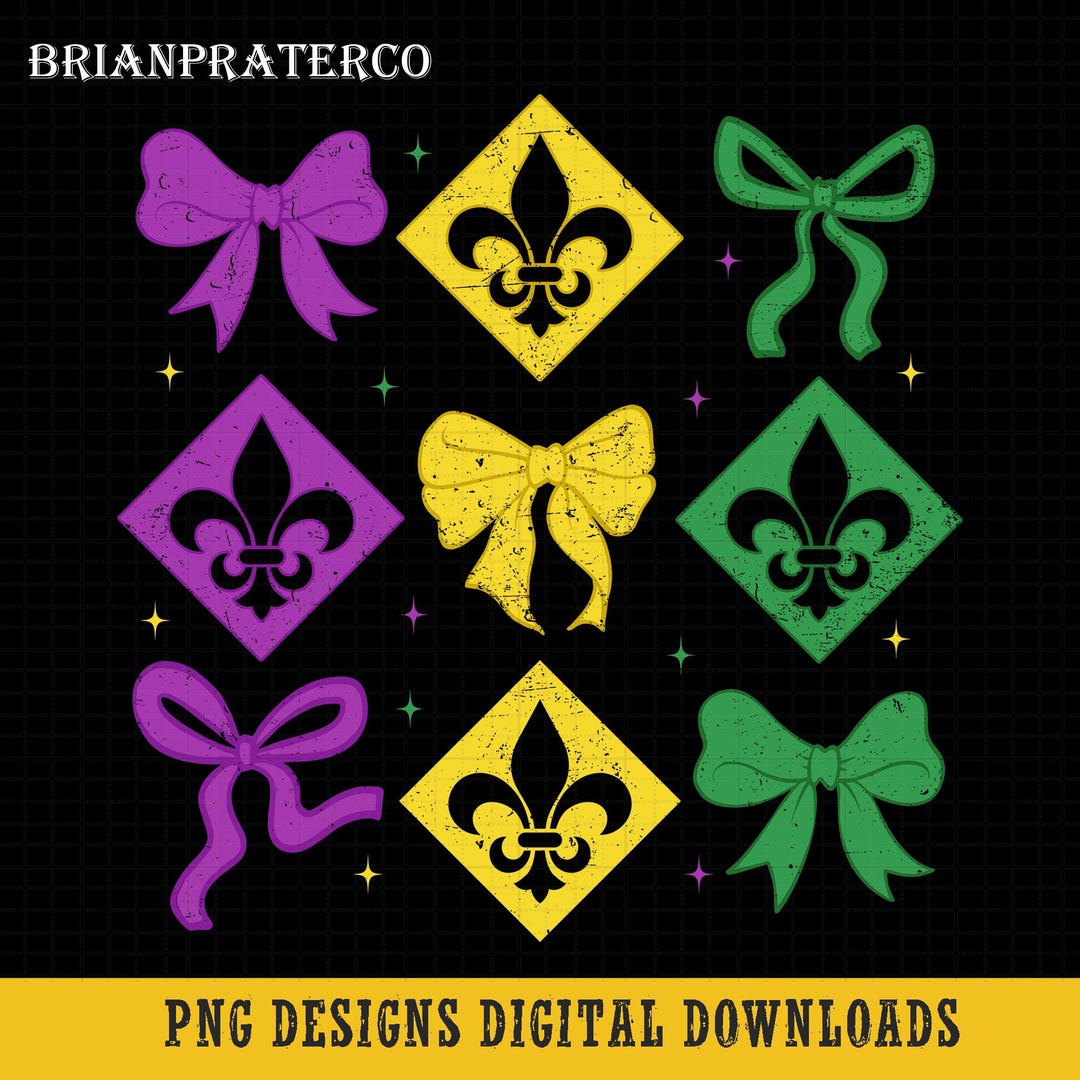 Checkered Mardi Gras PNG, Fleur De Lis Png, Retro Mardi Gras Png, Mardi ...