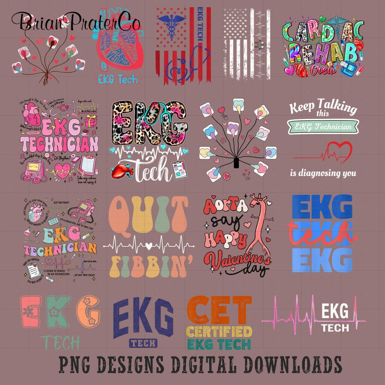 17+ EKG Png Bundle, Nurse Png, EKG, Electrocardiogram Tech , EKG Tech ...