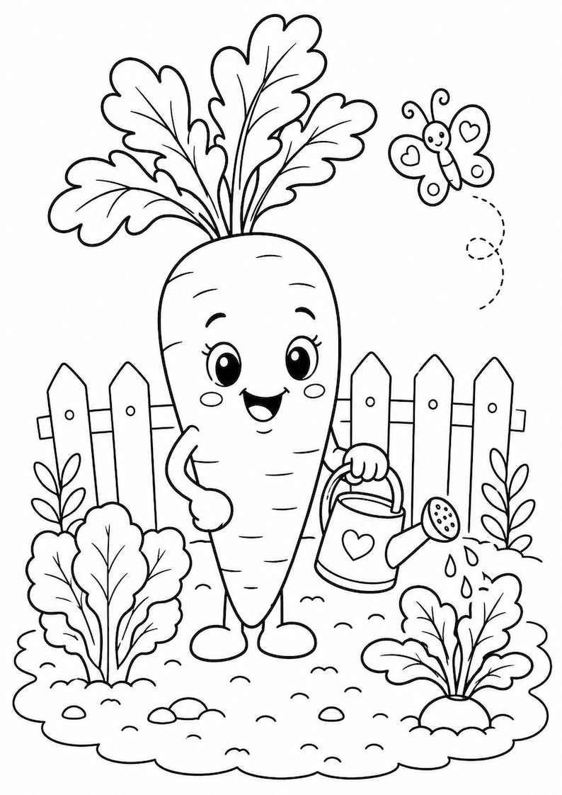 Cute Landscape Coloring Pages for Kids, Printable A4 Coloring Sheets ...