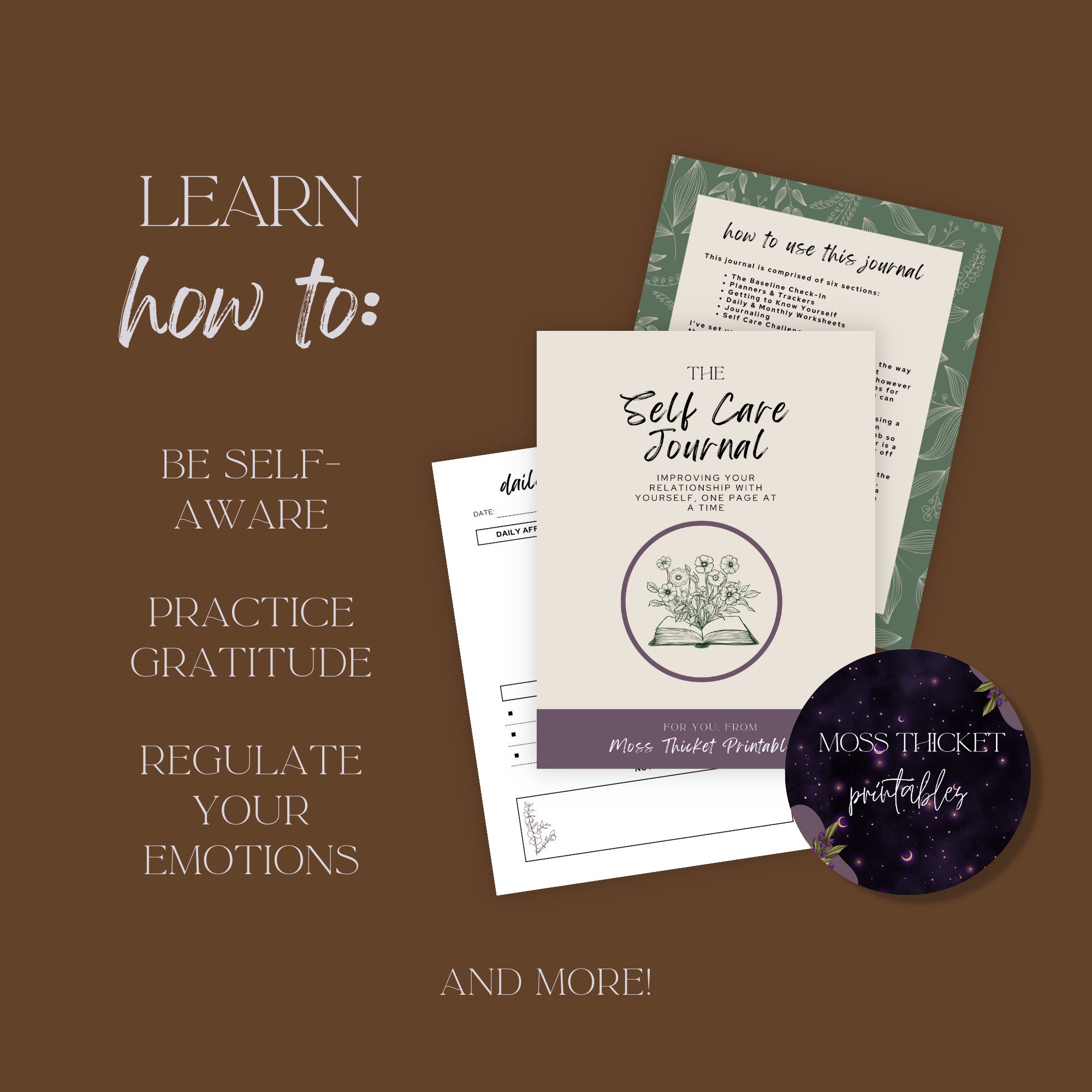 Self Love Journal and Planner, Self Worth, Printable, Instant Download ...