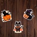 Halloween Clipart, Black Cat Clipart, Cute Black Cat Stickers, Sticker ...