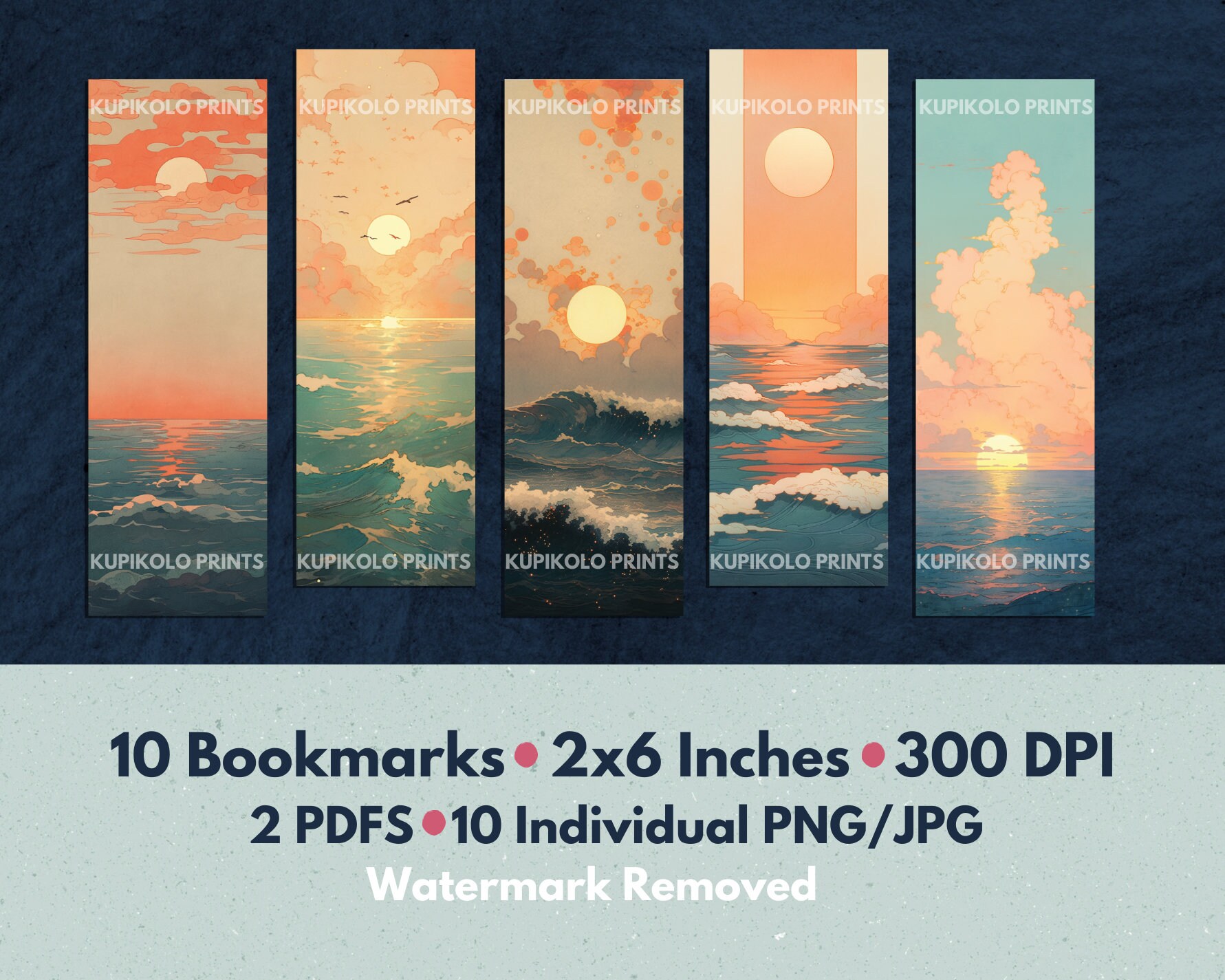 Ocean Wisdom, Nature Bookmarks, Printable Bookmarks, PDF, Downloadable ...