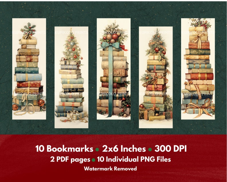 Christmas Charms, Christmas Bookmarks, Winter Bookmarks, Bookmarks ...