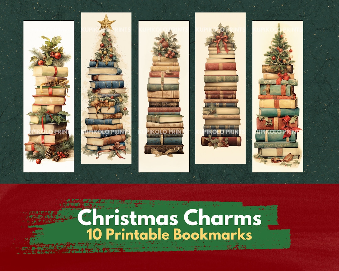 Christmas Charms, Christmas Bookmarks, Winter Bookmarks, Bookmarks ...