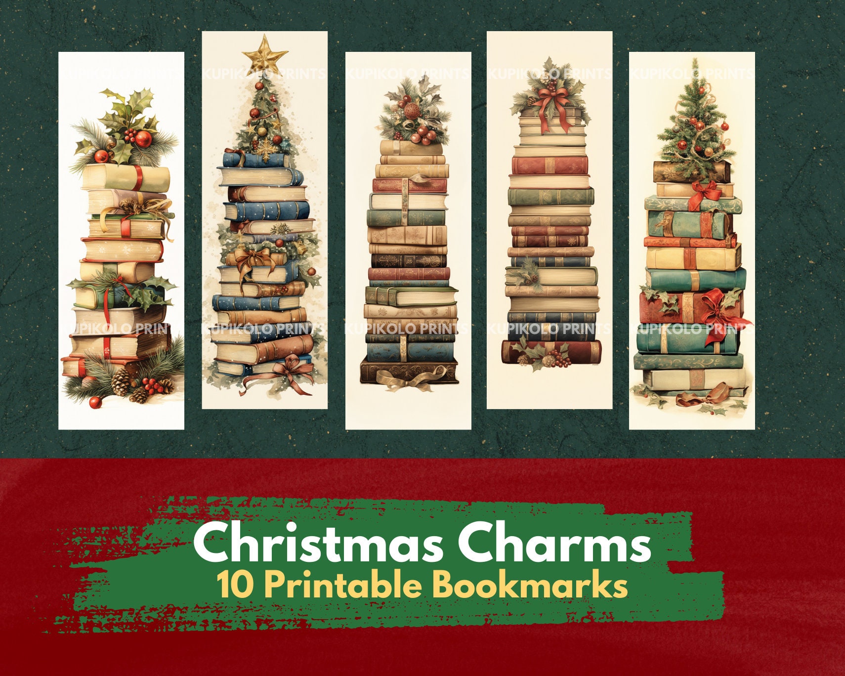 Christmas Charms, Christmas Bookmarks, Winter Bookmarks, Bookmarks ...