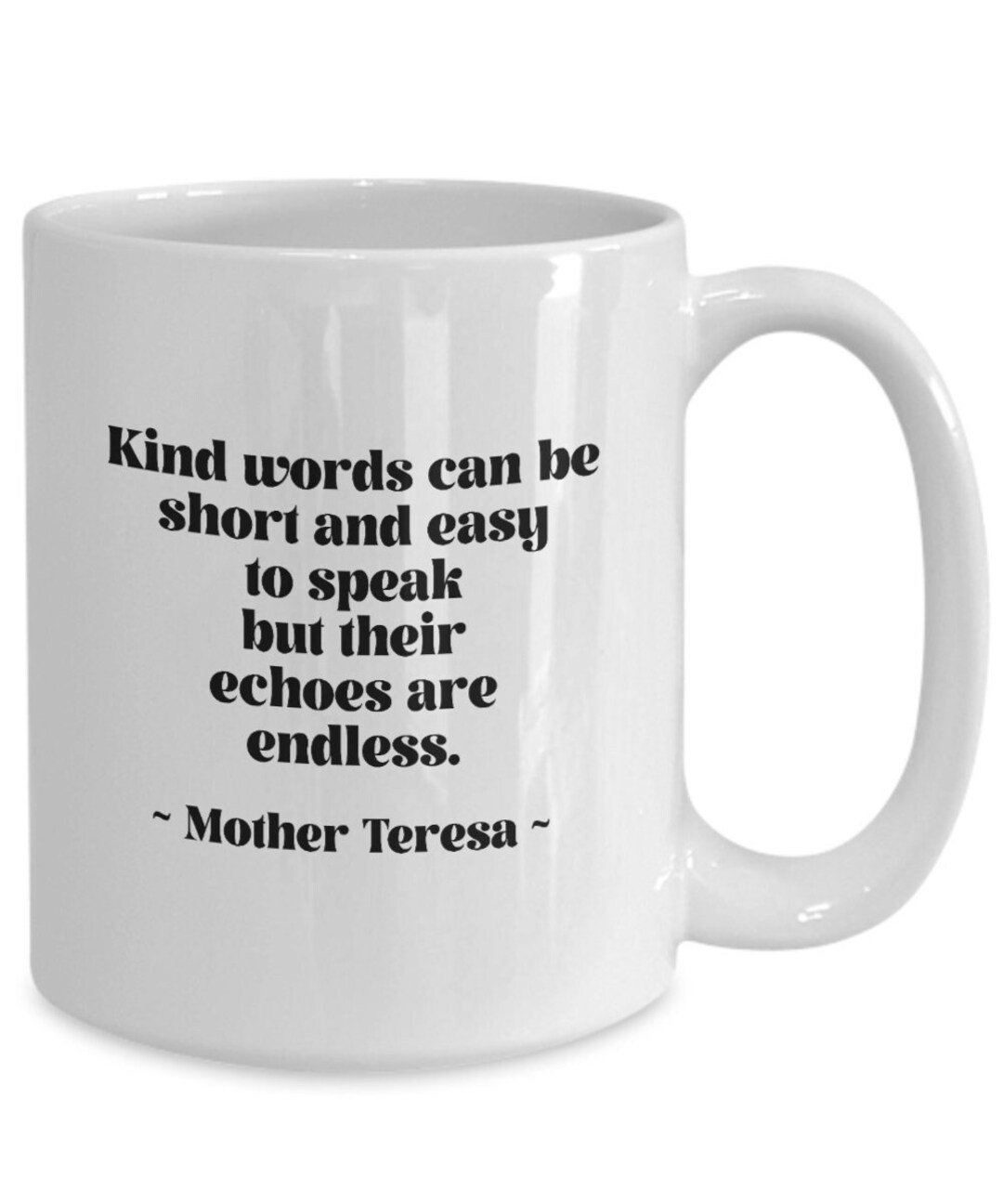 Mother Teresa Inspirational Quote Mug Kind Words Cup Mother Teresa ...
