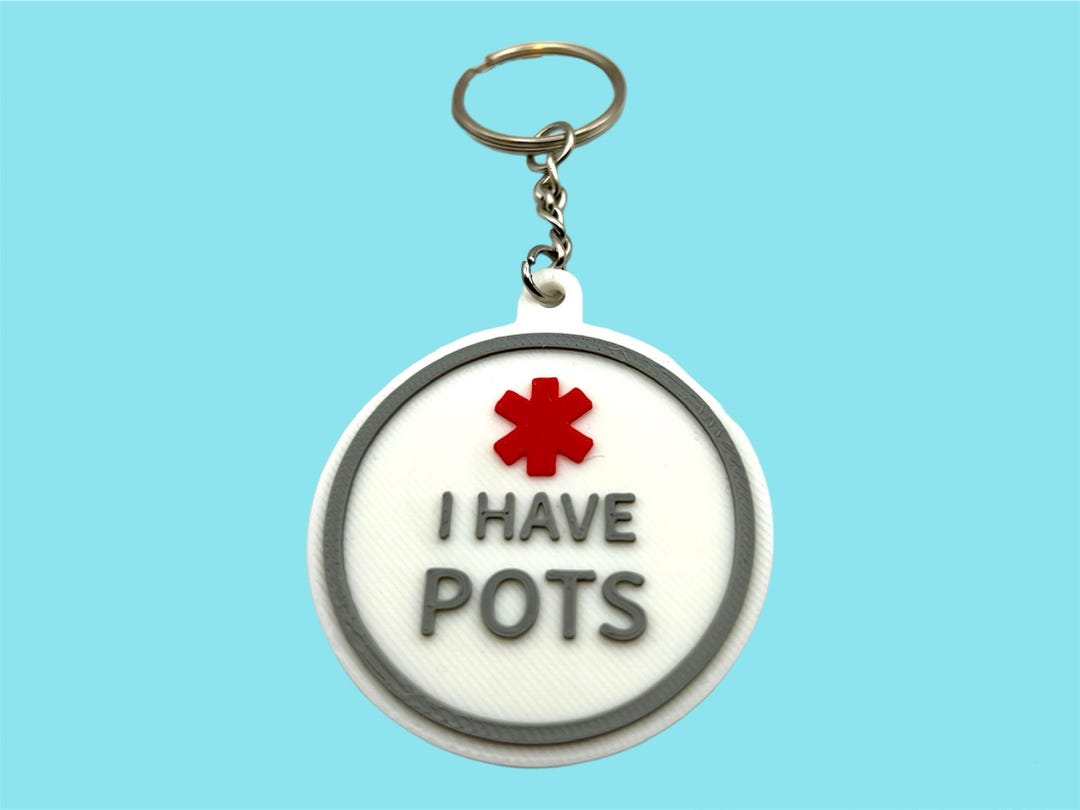 POTS Medical Alert Keychain | POTS Awareness | Medical Alert Keychain ...
