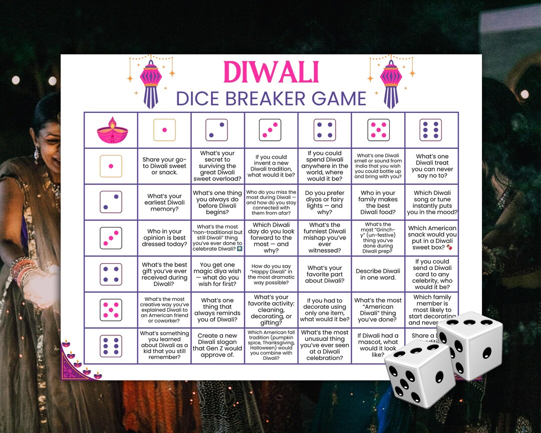 Diwali Games, Ice Breaker Games, Dice Game, Printable Diwali Games ...