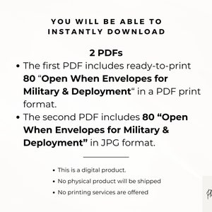 Open When Envelopes for Military Deployment Letters Open When Letters ...