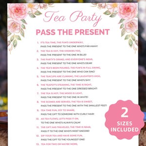 Pass the Prize Tea Party Game, Pass the Prize Game, Pass the Gift Game ...