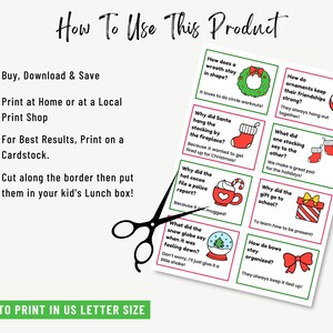Christmas Jokes for Kids Lunchbox Notes Printable Christmas Jokes ...