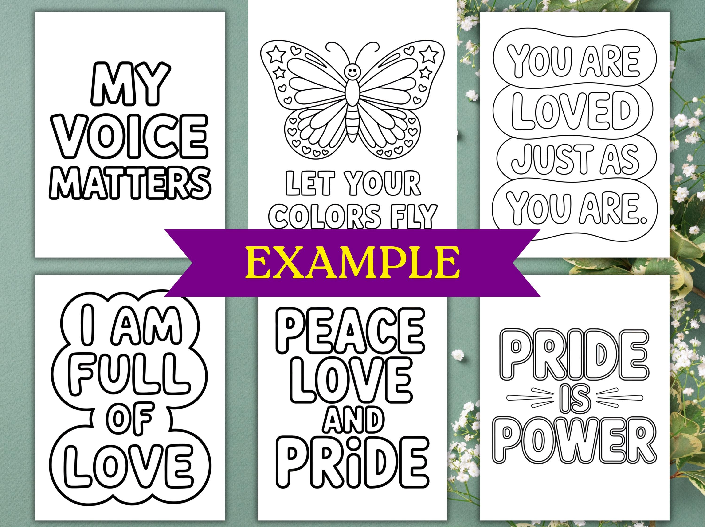 Pride Colouring, Pride Coloring, Printable Colouring Page, Printable ...