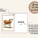 16 Farm Animals Cards Montessori Flash Cards Animal Pre-school Cards ...