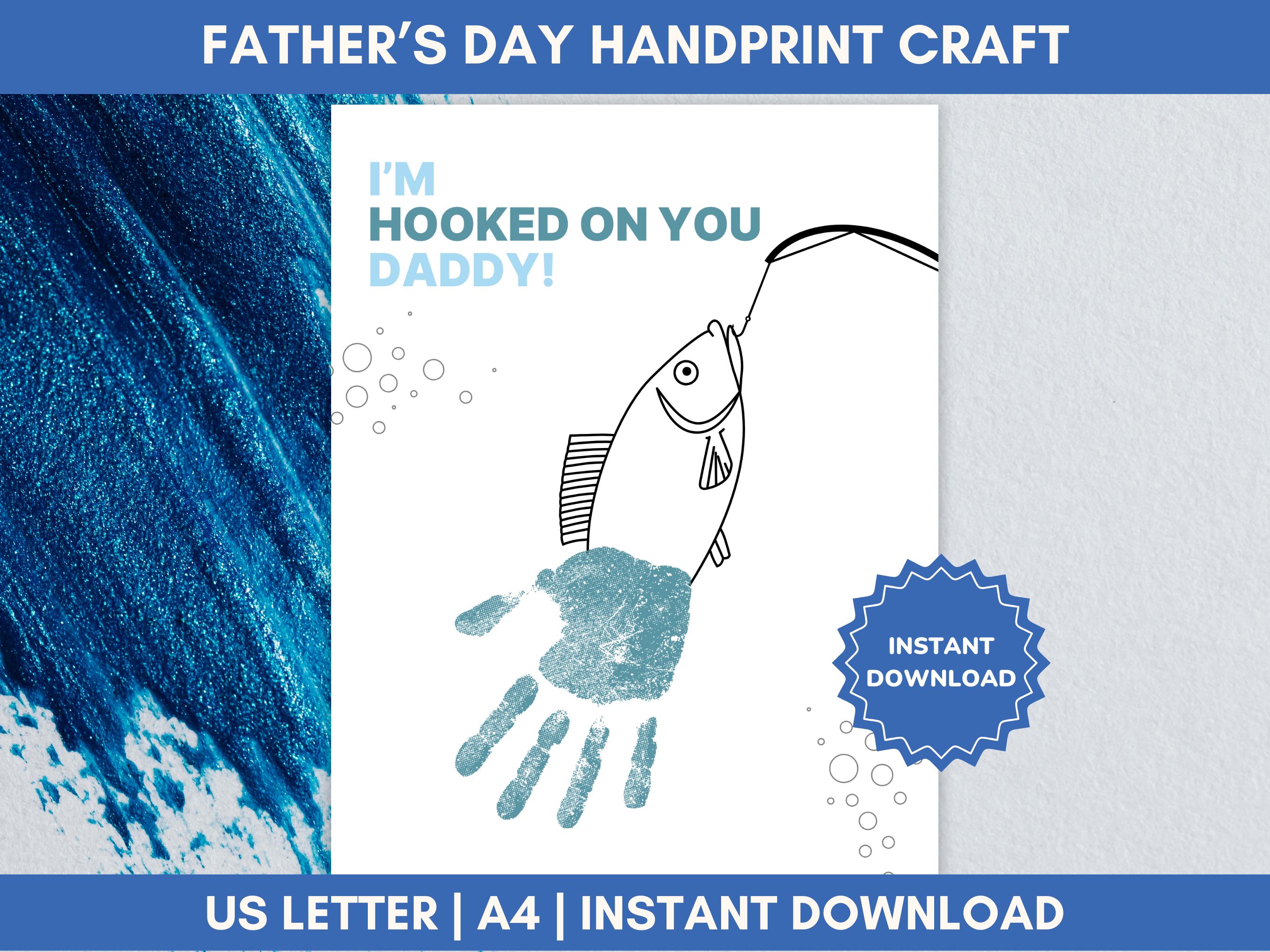 Father's Day Handprint Printable, DIY Craft Gift for Dad, Gift for Dad ...