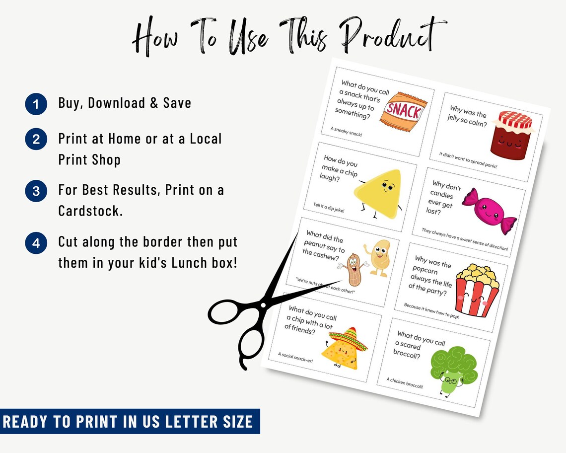 Lunch Box Jokes Printable Lunchbox Notes Jokes Gifts for Kids Lunchbox ...